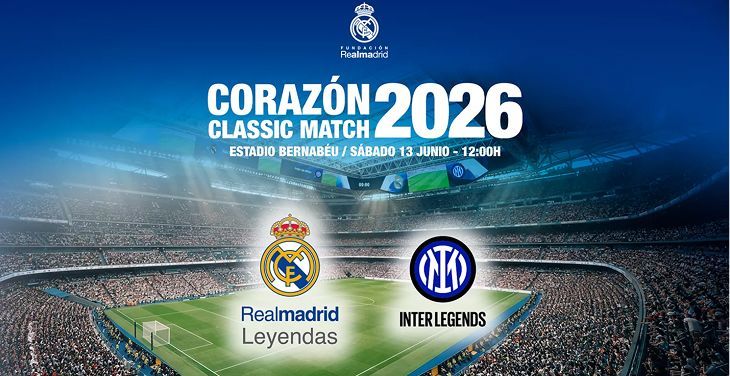 Corazón Classic Match 2026: leyendas del Real Madrid vs Inter en el ...