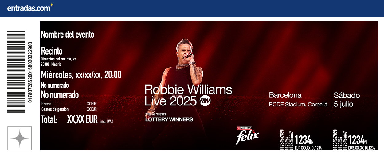 Robbie Williams - Entradas